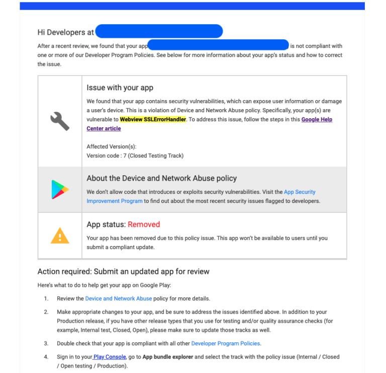【Android】GooglePlayで公開していたアプリが突然削除された時の対処方法 | Tech Beginner